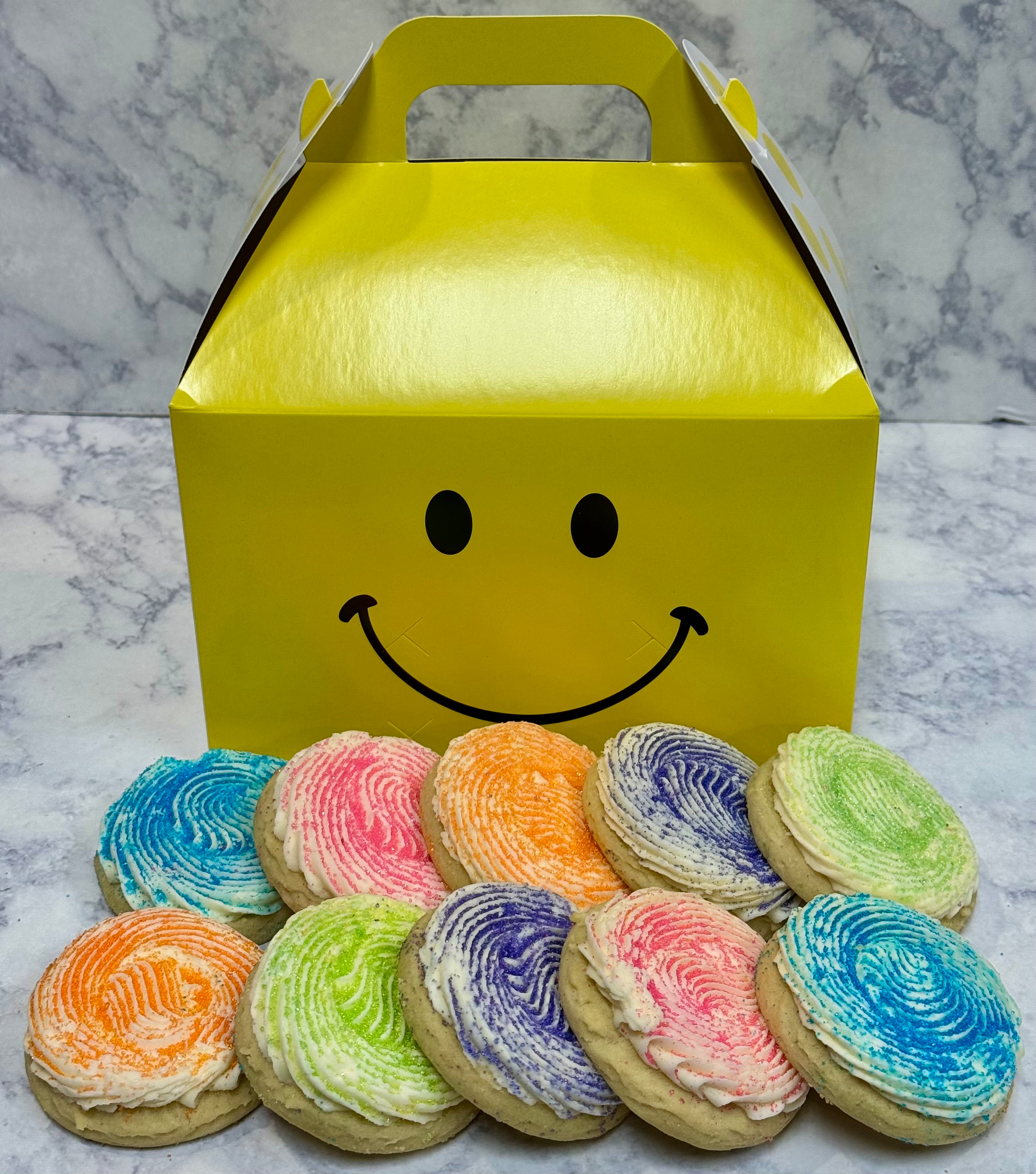 Birthday Gable Box - 20ct Sprinkle – Blondie's Cookies, Inc.